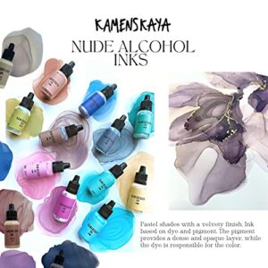 KAMENSKAYA Alcohol Inks, Pastel line: Pastel Alcohol Ink N-013 'Beige', 0.51 fl oz (15 ml)