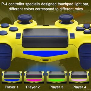 YU33 Wireless Controller for PS4 Controller, Replacement for Playstation 4 Controller,Dual Vibration Pa4 Game Gamepad Joystick Remote Controller for PS4/Slim/Pro/PC,with Motion Control,Audio Yellow