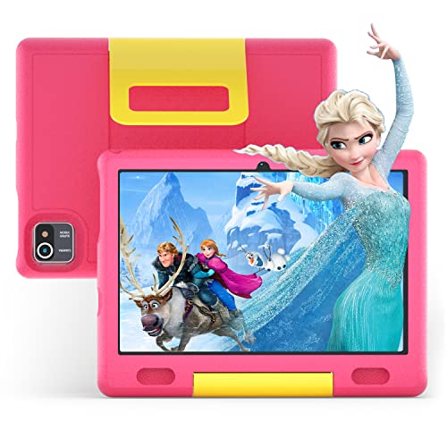 Coolfan Kids Tablet 10 inch Tablet 1080P HD 2GB RAM+32GB ROM with Dual Camera Android 10.0 Parental Control Learning Tablet Adjustable Kid-Proof Case (Pink)