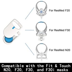 Magnetic Headgear Clips 3 Pairs Compatible with Air-Fit N20 F20 F30 & Air-Touch F20 N20, Quick-Disconnect Perfect Fit with Attraction Force