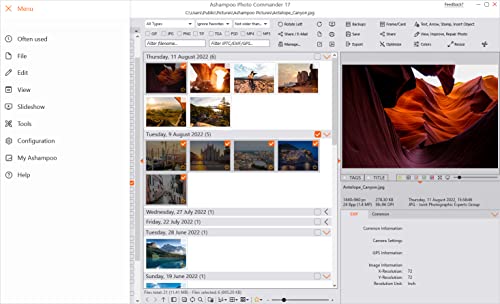 Photo editing software compatible with Windows 11, 10 – view, edit, enhance and organize your photos – more than 200 features (collages, slideshows and more)