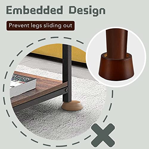 KOIKEY Furniture Raisers Bed Risers - 2 Inch Wooden Circle Heavy Duty Furniture Height Extenders Lifts for Sofa Couch Desk Chair Table Base Raising Space, Convenient Store and Cleaning, Pack of 4