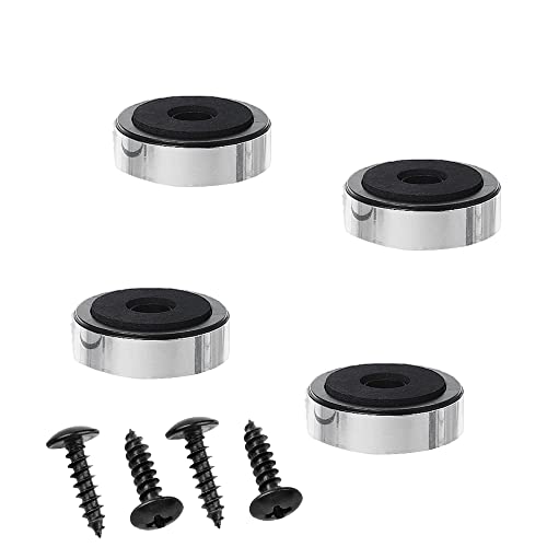 Sam&Johnny 4Pcs Speaker Spikes Stand Feets Audio Active Speakers Repair Parts Accessories DIY for Home Theater Sound System and More(Silver)