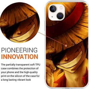 Compatible with LG V60 ThinQ | LG V60 ThinQ 5G Case One Luffy with Piece 876 Anime, Ultra Soft TPU Gel Rubber Phone Case (Clear)