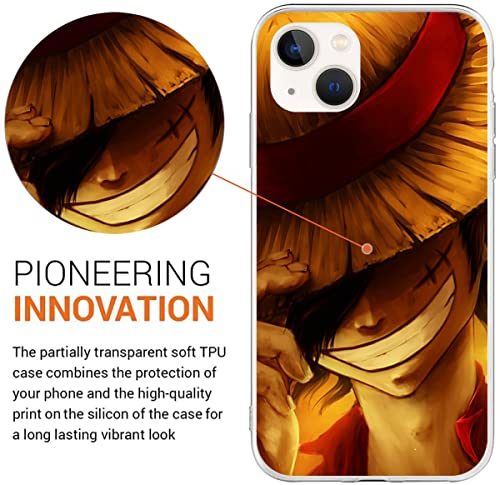 Compatible with LG V60 ThinQ | LG V60 ThinQ 5G Case One Luffy with Piece 876 Anime, Ultra Soft TPU Gel Rubber Phone Case (Clear)