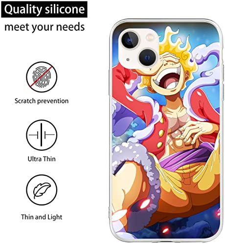 Compatible with LG V60 ThinQ | LG V60 ThinQ 5G Case One Luffy with Piece 876 Anime, Ultra Soft TPU Gel Rubber Phone Case (Clear)