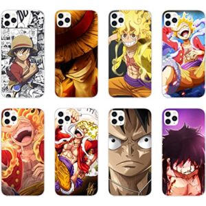 Compatible with LG V60 ThinQ | LG V60 ThinQ 5G Case One Luffy with Piece 876 Anime, Ultra Soft TPU Gel Rubber Phone Case (Clear)