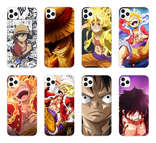 Compatible with LG V60 ThinQ | LG V60 ThinQ 5G Case One Luffy with Piece 876 Anime, Ultra Soft TPU Gel Rubber Phone Case (Clear)