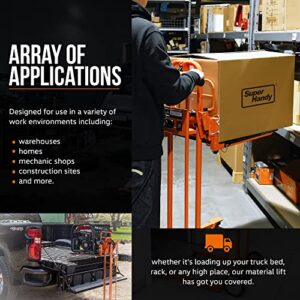 SuperHandy Material Lift Winch Stacker, Pallet Truck Dolly, Lift Table, Fork Lift, 330 Lbs 40" Max Lift w/ 8" Wheels, Swivel Casters [Patent Pending]