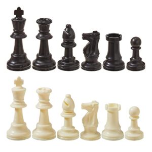 Green Sky Weighted Tournament Chess Pieces for Chess Set, 7.5CM or 3" King, 32 Plastic Chess Pieces for Chess Game for Chess Board (Plastic)