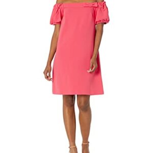 Calvin Klein Women's Bow at Shoulder Dress, Watermelon, 8