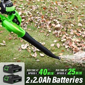 SOYUS Leaf Blower Cordless with Battery and Charger, 150 MPH 20V Electric Leaf Blower with Two-Speed Mode, Blowers for Lawn Care, Debris Dust Cleaning, Snow Blower