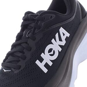 HOKA ONE ONE Bondi 8 Womens Shoes Size 7, Color: Black/White