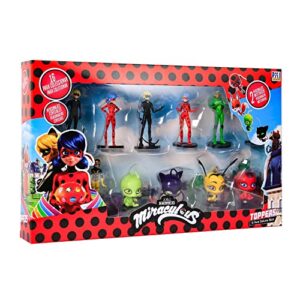 p.m.i. miraculous ladybug designs topeez | 12 miraculous ladybug topeez out of 16 designs in 1 pack | 6 topeez and 2 rare hidden mystery topeez (assortment a)