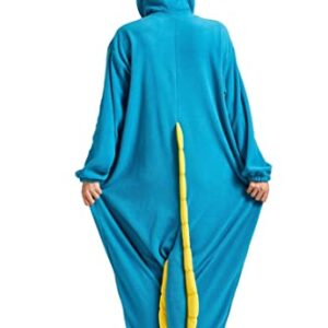 DarkCom Animal Onesie Flannel One Piece Cosplay Blue Axolotl Halloween Costume for Girls Boys