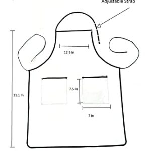 Waterproof Apron With Pockets For Women And Men. Chef, Server, Hairstylist, Dishwasher in Transparent/Clear/Black/White