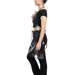 Waterproof Apron With Pockets For Women And Men. Chef, Server, Hairstylist, Dishwasher in Transparent/Clear/Black/White