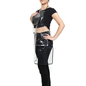 Waterproof Apron With Pockets For Women And Men. Chef, Server, Hairstylist, Dishwasher in Transparent/Clear/Black/White