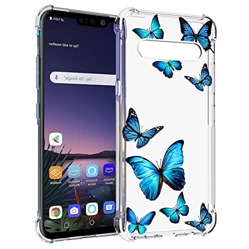 Tothedu Phone Case for LG V60 ThinQ 5G Case/LG V60/LM-V600 Case for Girls, Clear Slim Shockproof Pattern Soft Flexible TPU Back Phone Protective Cover Cases for LG V60 ThinQ (Butterfly)