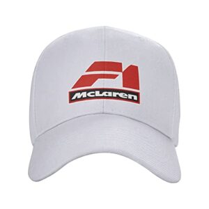 avojee mclaren-f1-logo hats caps baseball cap adjustable fashion uv protection caps unisex white