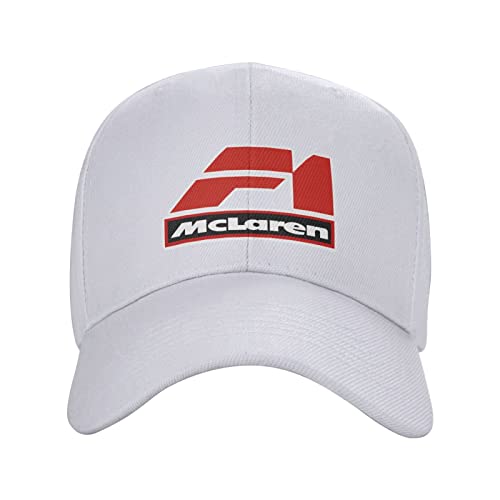 AVOJEE Mclaren-F1-Logo Hats Caps Baseball Cap Adjustable Fashion Uv Protection Caps Unisex White