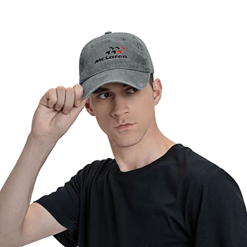 AVOJEE Mclaren-F1-Logo- Cowboy Hat Cowboy Hat Trucker Dad Gift Adjustable Buckle Closure Casquette Unisex Gray