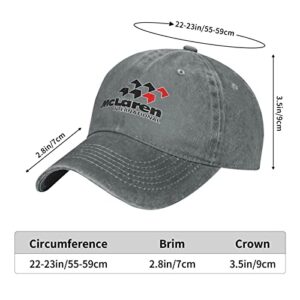 AVOJEE Mclaren-F1-Logo- Cowboy Hat Cowboy Hat Trucker Dad Gift Adjustable Buckle Closure Casquette Unisex Gray