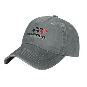 AVOJEE Mclaren-F1-Logo- Cowboy Hat Cowboy Hat Trucker Dad Gift Adjustable Buckle Closure Casquette Unisex Gray