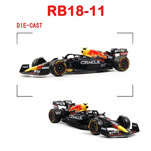 HTLNUZD Bburago 1:43 2022 F1 Champion Racing RB18#11 F1 Formula Sergio Perez 1/43 NO.11 Diecast Alloy Collectible Toy Car Model (Hardcover Version RB18# 11)