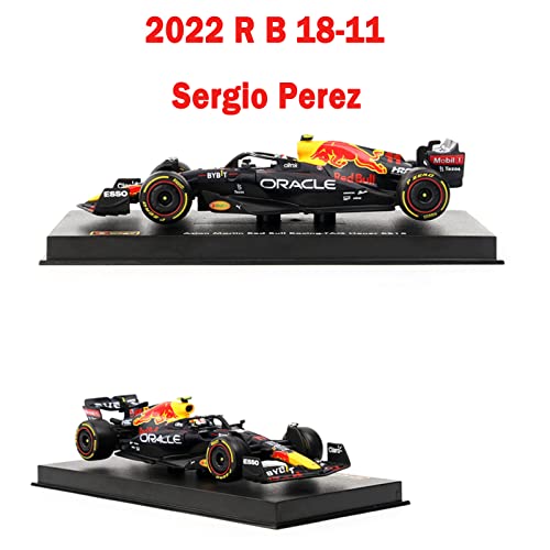 HTLNUZD Bburago 1:43 2022 F1 Champion Racing RB18#11 F1 Formula Sergio Perez 1/43 NO.11 Diecast Alloy Collectible Toy Car Model (Hardcover Version RB18# 11)