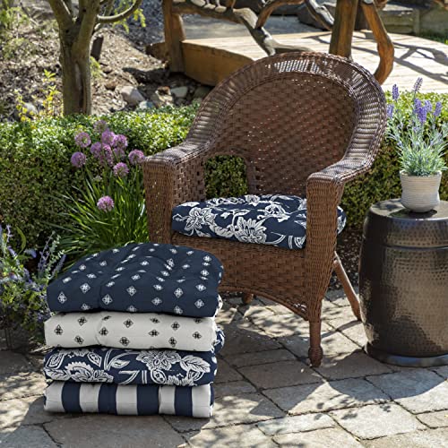 Arden Selections Outdoor Wicker Chair Cushion 18 x 20, Sapphire Blue Ashland Jacobean