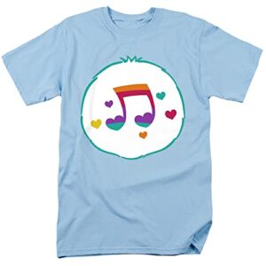 care bears heart song belly unisex adult t shirt (medium) light blue