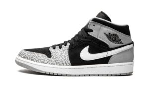 jordan mens jordan 1 mid se dm1200 016 elephant print - size 9 black/university red-white