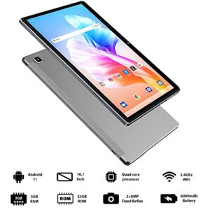 SIMPLORI Android 11 Tablet 10 Inch | Quad Core | 4GB RAM 64GB ROM (128GB Expandable) | 2+8MP Camera | 6000 mAh Battery | with Case