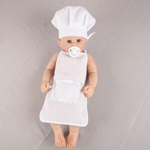 Yunnyp Newborn Baby Chef Costume Baby Photography Photos Outfits Hat Apron Outfit for Boys Girls Photography Props