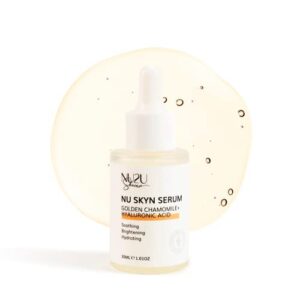 nu2u skincare nu skyn serum | hyaluronic acid serum for face with vitamin c | brightening serum for dark spots, anti aging, fine lines, and wrinkles, fragrance free | 1.01 fl. oz