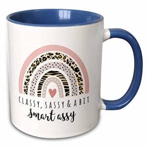 3drose classy sassy and a bit smart assy - funny girly humor humorous rhyme - mugs (mug-363673-6)