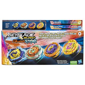 BEYBLADE Burst QuadStrike Energy Uprising 4-Pack with 4 Spinning Tops, Battle Toy Tops, Kid Toys for Ages 8 and Up