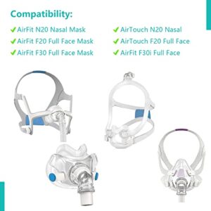 AirFit & AirTouch N20 / F20 / F30 / F30i Magnetic Headgear Clip (X4) Replacement Headgear Clips CPAP Supplies Fit for Resmed Airfit AirTouch Full Face Mask – 4 Clips – Black