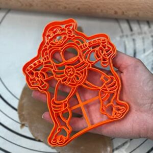 Premium Quality Ninja Turtle Michelangelo 6” Cookie Cutter and Mold Produced by 3D Kitchen Art