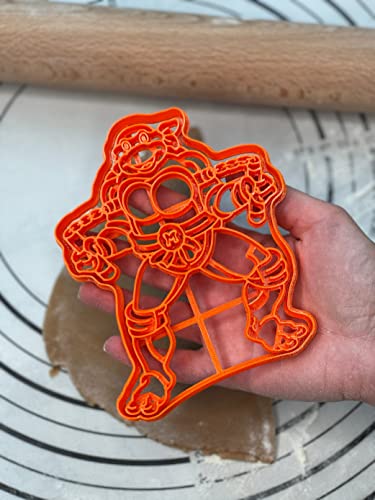 Premium Quality Ninja Turtle Michelangelo 6” Cookie Cutter and Mold Produced by 3D Kitchen Art