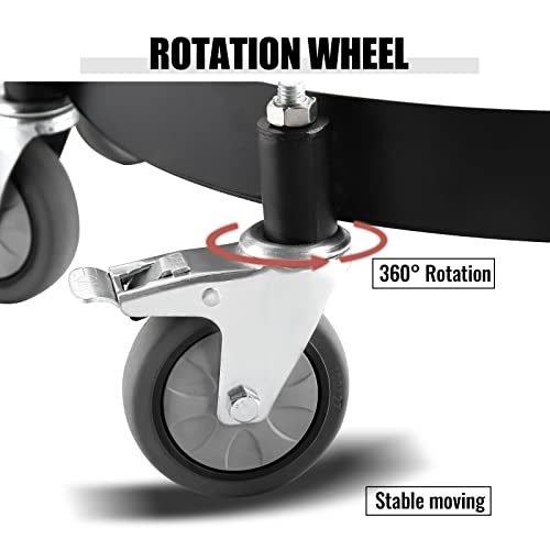 Hasopy Heavy Duty Drum Dolly 8 Swivel Caster Wheel 55 Gallon Steel Frame, Grease Drum Dolly with 2000 Lbs Capacity, Anti-Tipping for Workshops and Warehouses (8 Swivel Caster Wheel)