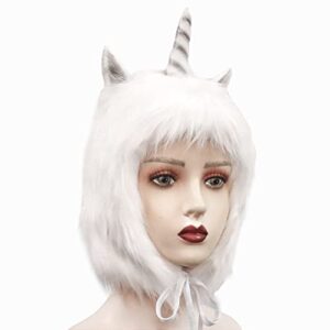 lycaeus novelty unicorn hat half face mask deluxe novelty christmas costume party latex animal head mask christmas hat