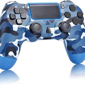 YU33 Remote for PS4 Controller, Wireless Gamepad Work for Playstation 4 Controllers, Game Control for PS4 Controller Pro with Joystick, Pa4 Controller for PS4/Silm/PC Camo Blue