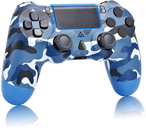 YU33 Remote for PS4 Controller, Wireless Gamepad Work for Playstation 4 Controllers, Game Control for PS4 Controller Pro with Joystick, Pa4 Controller for PS4/Silm/PC Camo Blue