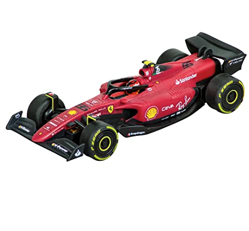 Carrera 64203 F1 Ferrari Sainz No.55 1:43 Scale Analog Slot Car Racing Vehicle GO!!! Slot Car Toy Race Track Sets