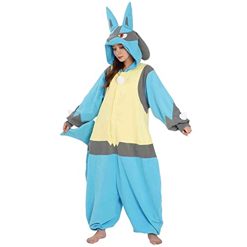 SAZAC Kigurumi - Pokemon - Lucario - Onesie Jumpsuit Halloween Costume- XL Size