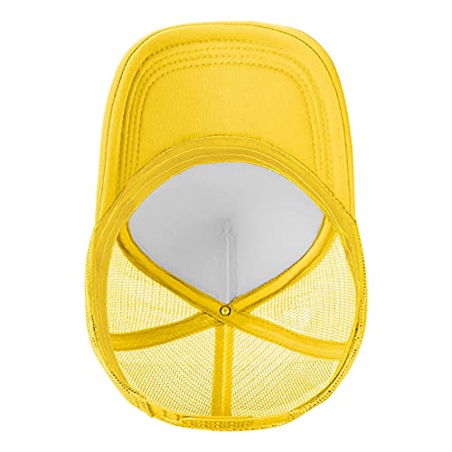 GIMLY Mclaren-F1-Logo- Hats Baseball Cap Baseball Hat Unisex Adjustable Fashion Outdoors Mesh Hat Sunhat Yellow