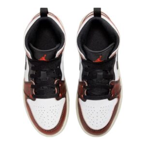 Jordan 1 Mid Pre School Black/Infared 23-White-Sail FB0567-006 1Y