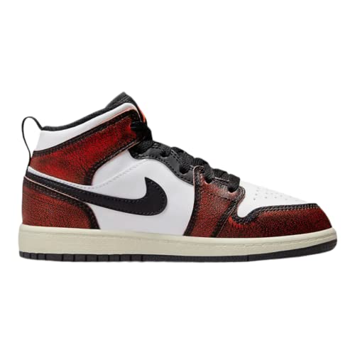 Jordan 1 Mid Pre School Black/Infared 23-White-Sail FB0567-006 1Y